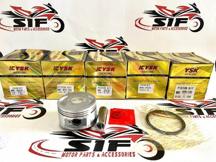 SIF PISTON KIT GY6 150 STD/.25/.5/.75/1 YSK BRAND | Lazada PH
