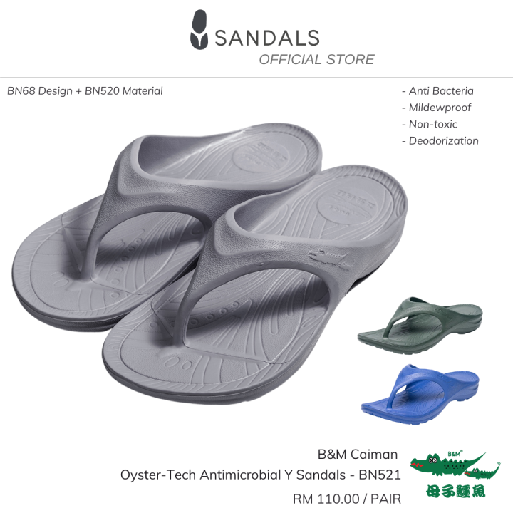 B&M Caiman BN521 Oyster-Tech Antimicrobial Y Sandals | Lazada
