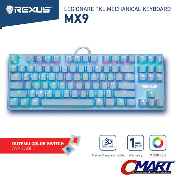 Rexus MX9 TKL RGB Keyboard Gaming Mechanical Legionare - BLUE BODY ...