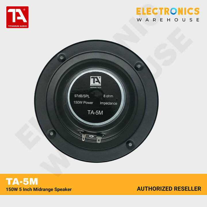 Titanium Audio TA-5M 150W 5 Inch Midrange Speaker 8 Ohms Speakers ...