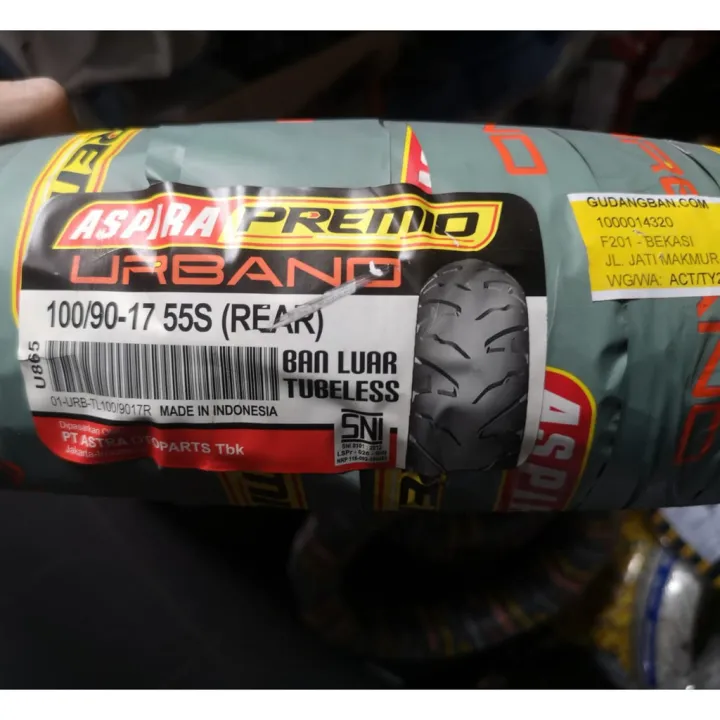 Ban luar 100 / 90 - 17 Rear belakang Aspira Premio Urbano megapro ...