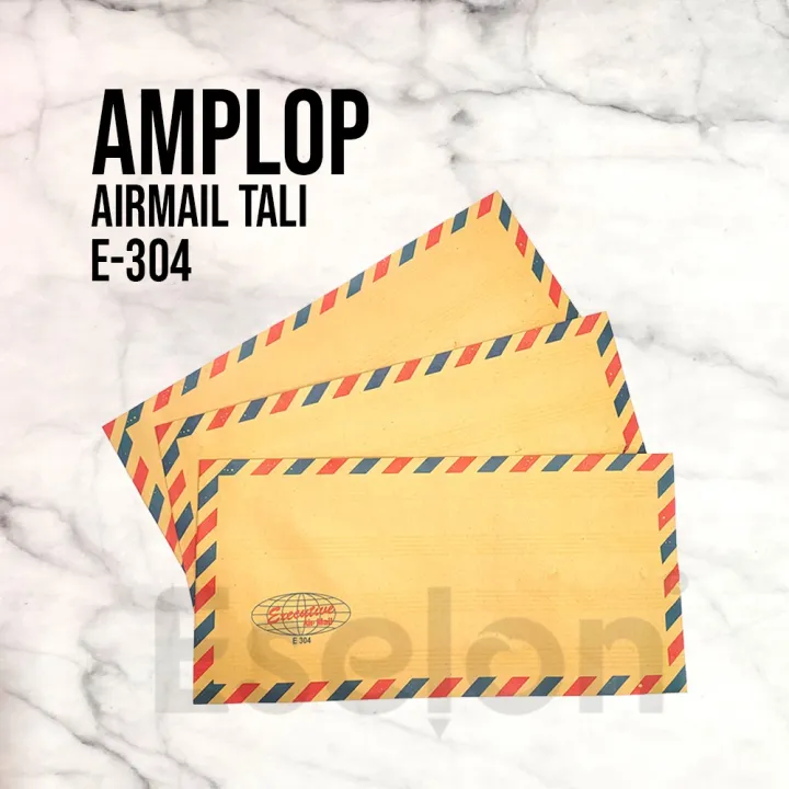 10pcs Amplop Coklat Tali Executive E-304/ 1pack Amplop Tali Coklat Airmail Executive E304 ...
