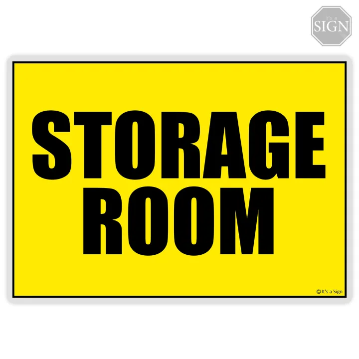 Storage Room Sign - Laminated Signage - A4 Size | Lazada PH