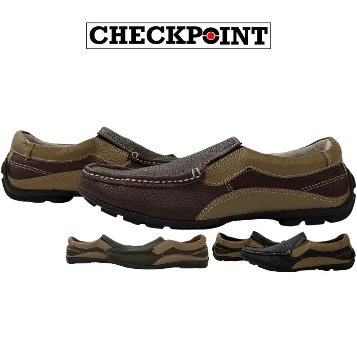 Checkpoint MARIKINA MADE men's DRIVING SHOES black brown gray | Troy ...
