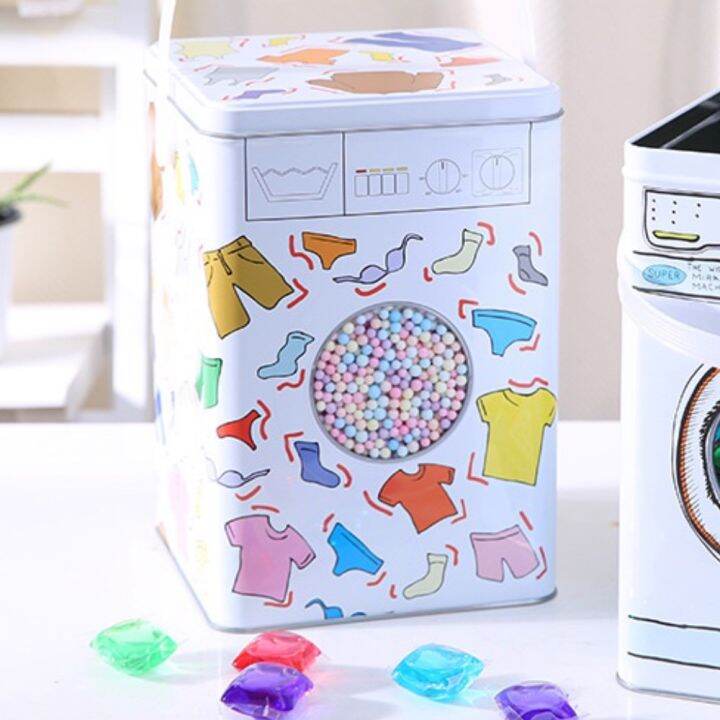 Washing machine shape anti-rust washing powder tank Detergent Storage ...