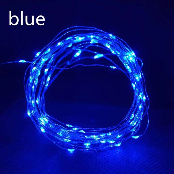 Lampu Hias String Lights Waterproof 50 LED Panjang 5 Meter - Warna Biru ...