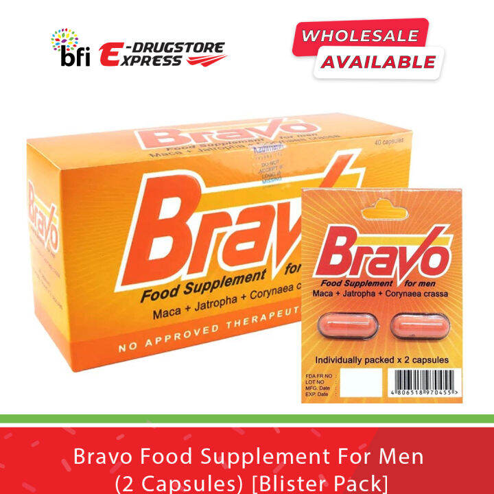 BFI E-Drugstore Bravo Food Supplement For Men 2 Capsule [Blister Pack ...