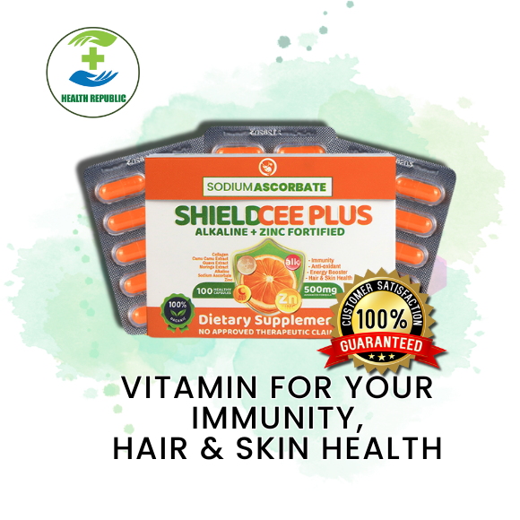 SHIELD CEE PLUS Non - Acidic Vitamins 500 mg 100 Capsules Dietary ...