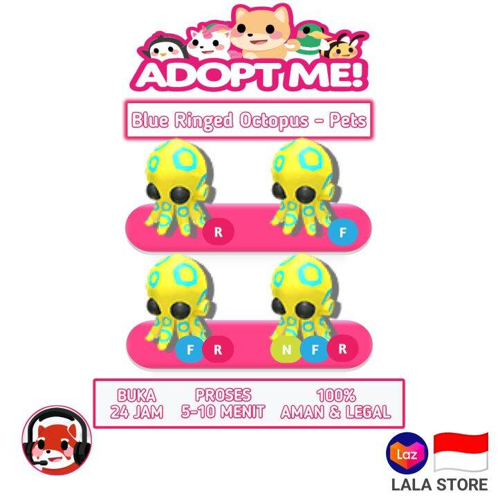Adopt Me - Blue Ringed Octopus - Roblox | Lazada Indonesia