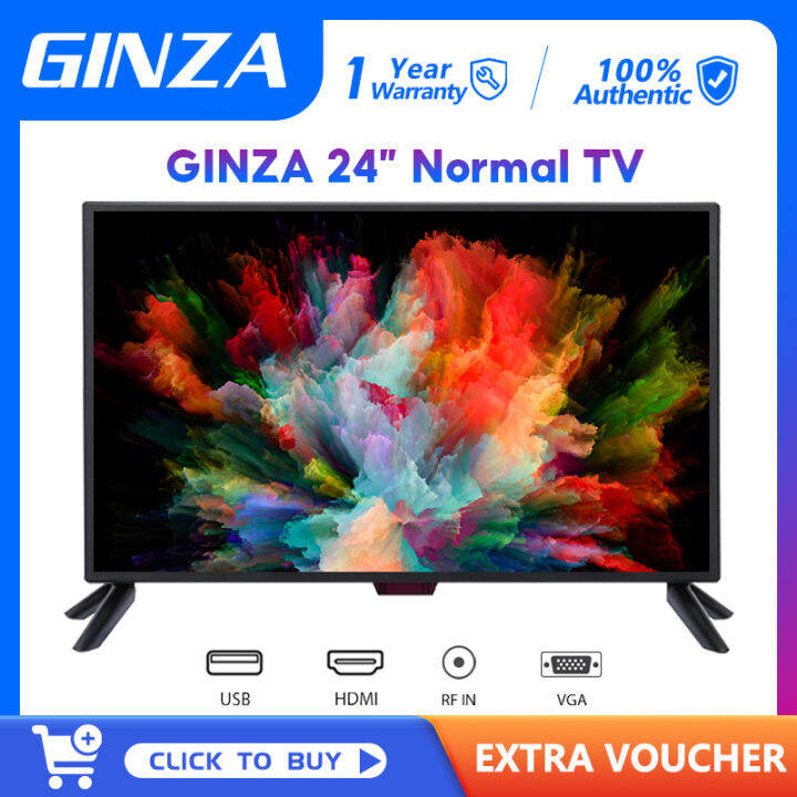 ( TV STAND ) GINZA 24 inch TV Led TV Ultra-Thin Multi-port TV Flat Screen On Sale HDMI AV VGA ...
