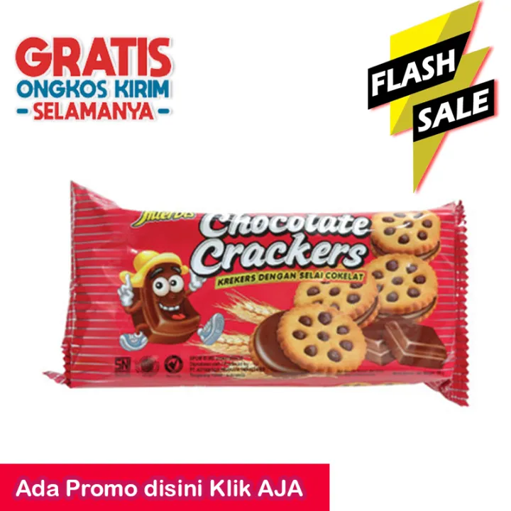 biskuit Interbis Chocolate Crackers 160 gr Kraker kreker coklat ...