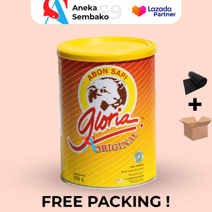 Abon Sapi Gloria 250g / Abon Sapi Kaleng Gloria 250 GR / Abon Sapi ...
