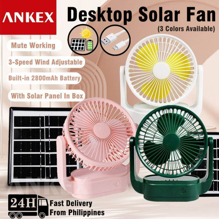Solar Fan Solar Electric Fan With Solar Panel Fan Solar Rechargeable ...