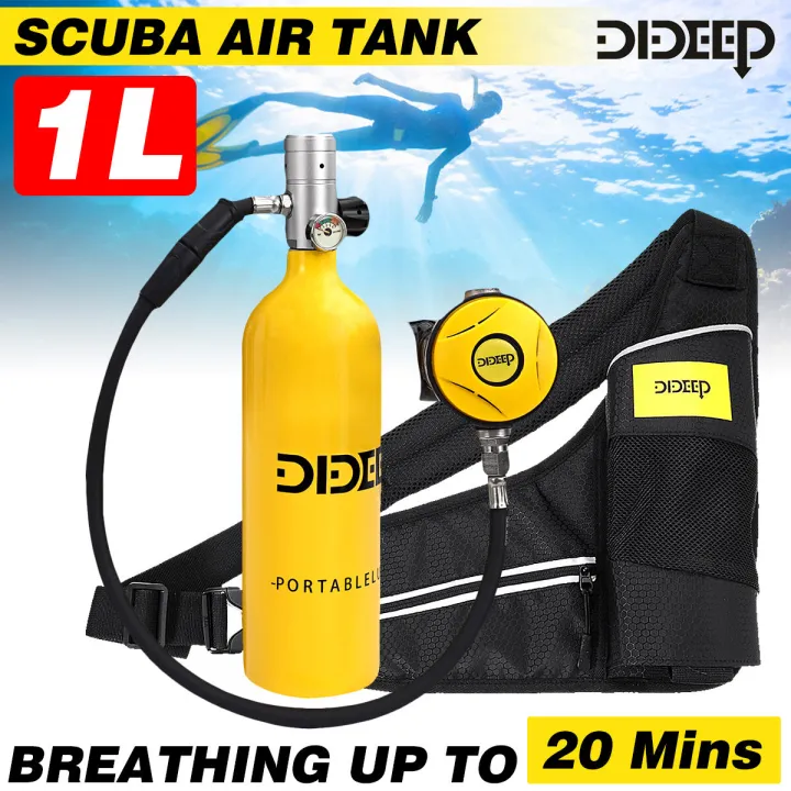 Diving Scuba Oxygen Tank DIDEEP 1L Diving Scuba Tank Mini Oxygen ...
