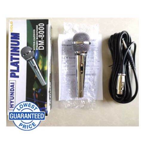 Hyundai platinum mic Dm-8000 (silver) original microphone system | Lazada PH