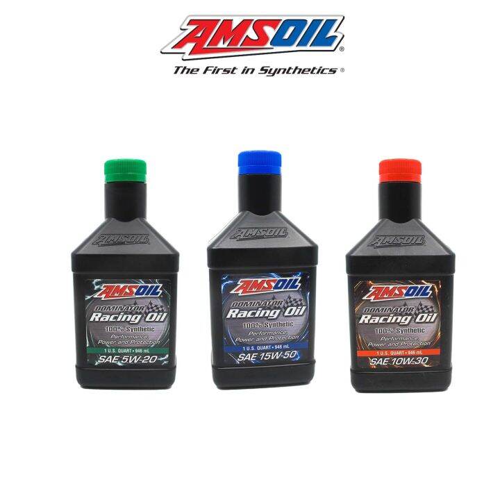 AMSOIL DOMINATOR Series Racing Engine Oils Fully Synthetic 5w20, 10w30 ...