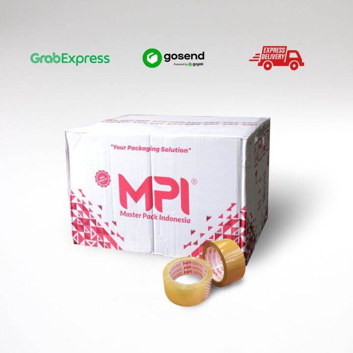 Lakban Bening - Lakban Cokelat 45 mm x 60 Yard MPI 1 Dus isi 72 Roll ...