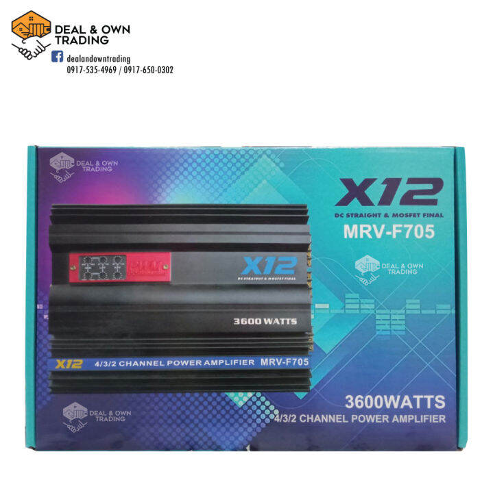 X12 MRV-F705 3600Ww 4/3/2 Channel High Power Amplifier w/o USB | Lazada PH