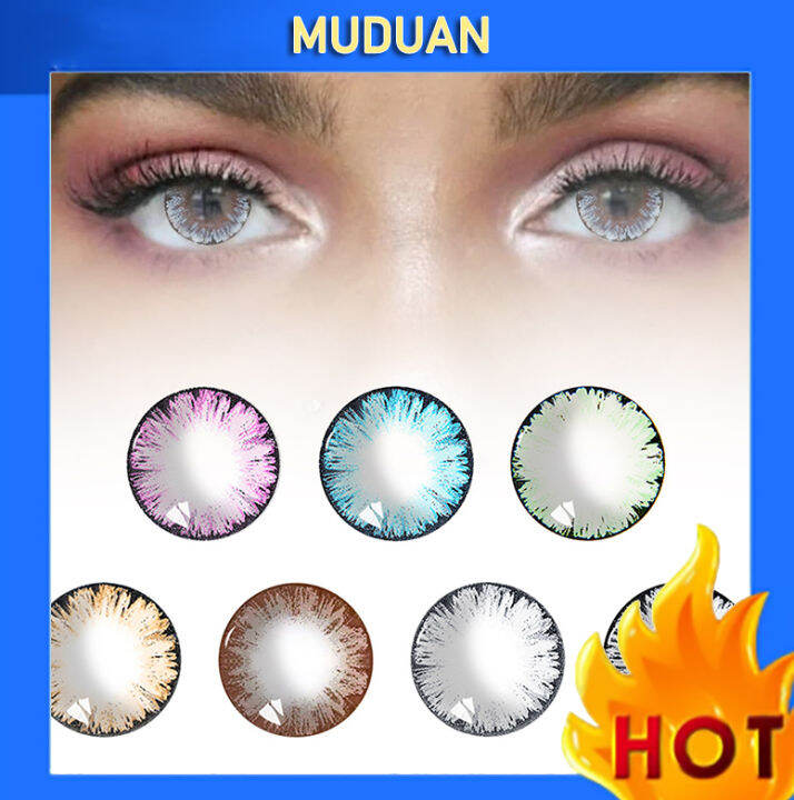 Muduan® 1Pair Eye Contacts Lenses Yearly Use Soft HEMA Beauty Cosmetics ...