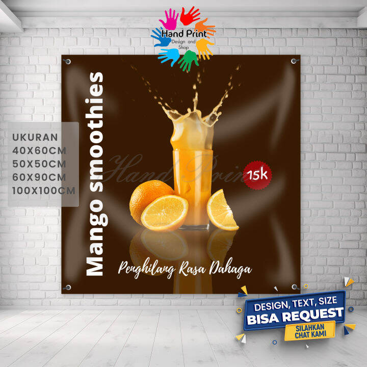 Spanduk Banner MMT Smoothies Jus Buah Minuman Buat Promosi Jualan Sayur ...