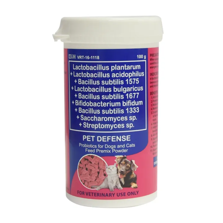 Pet Defense Probiotics for Dogs and Cats Feed Premix Powder 100g ...