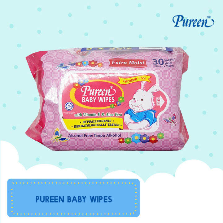 Pureen Baby Wipes Extra Moist (Free Fragrance, Free Alcohol & Free ...