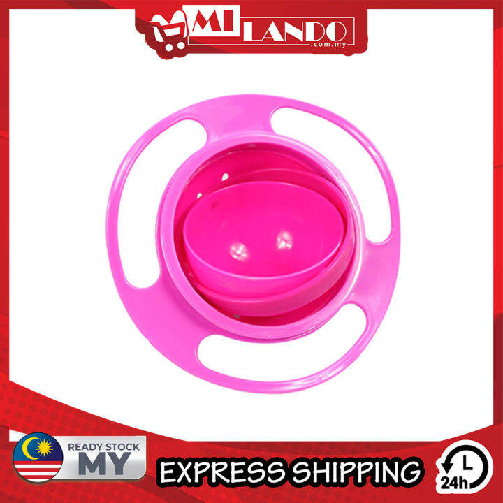 MILANDO Kid Dish Plate Baby Bowl Gyro Bowl Children Bowl 360 Degree ...