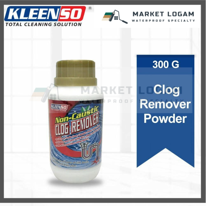 Kleenso Non-Caustic Clog Remover (Powder) 300g Toilet Bathroom Drain ...