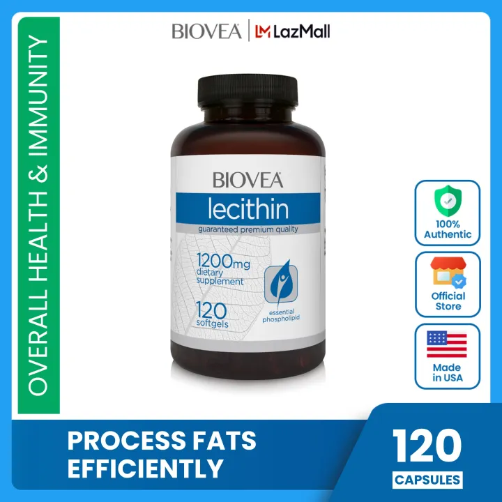 Biovea Soy Lecithin (1200mg) - 120 Softgels | Lazada PH
