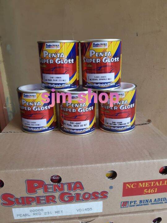 CAT DUCO PENTA NC MUTIARA LEMBAYUNG & BIRU & HIJAU & MERAH & PEARL ...