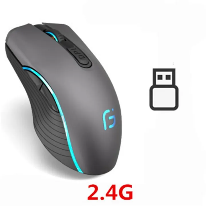 Rechargeable Computer Mouse Dual Mode Bluetooth 4.0 +2.4Ghz Wireless ...
