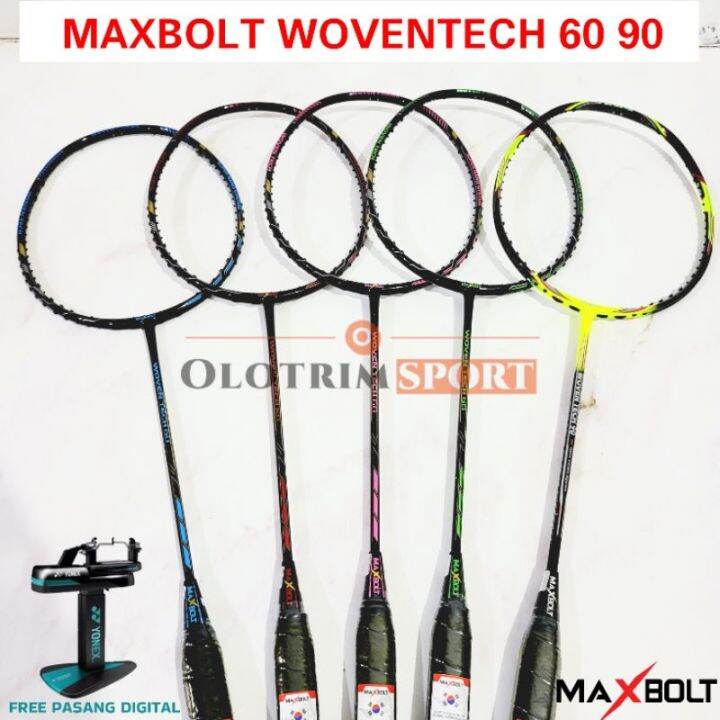 * Maxbolt Woven Tech 60 90 35lbs Badminton Racket Original | Lazada PH