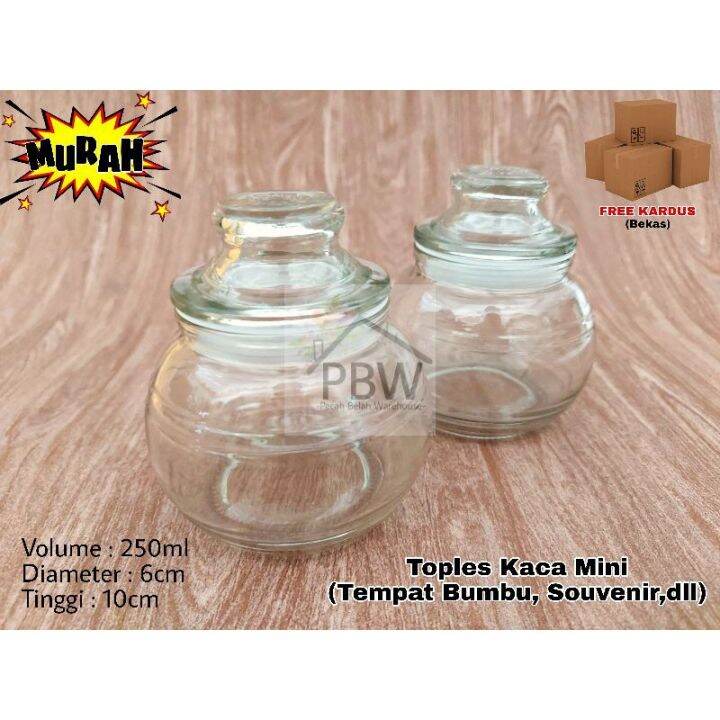 Toples Mini Bulat Kaca / Toples Bumbu / Souvenir Toples | Lazada Indonesia