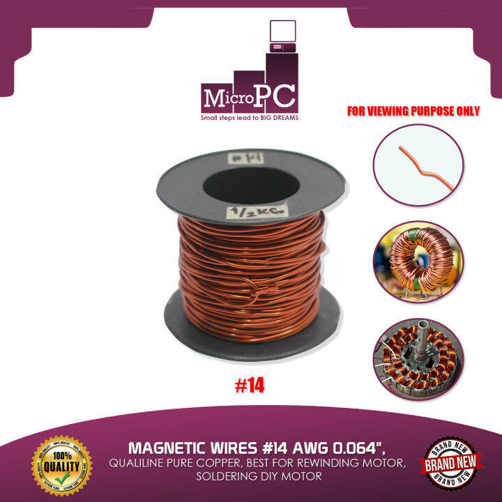 MAGNETIC WIRES #14 AWG 0.064", QUALILINE PURE COPPER, BEST FOR ...