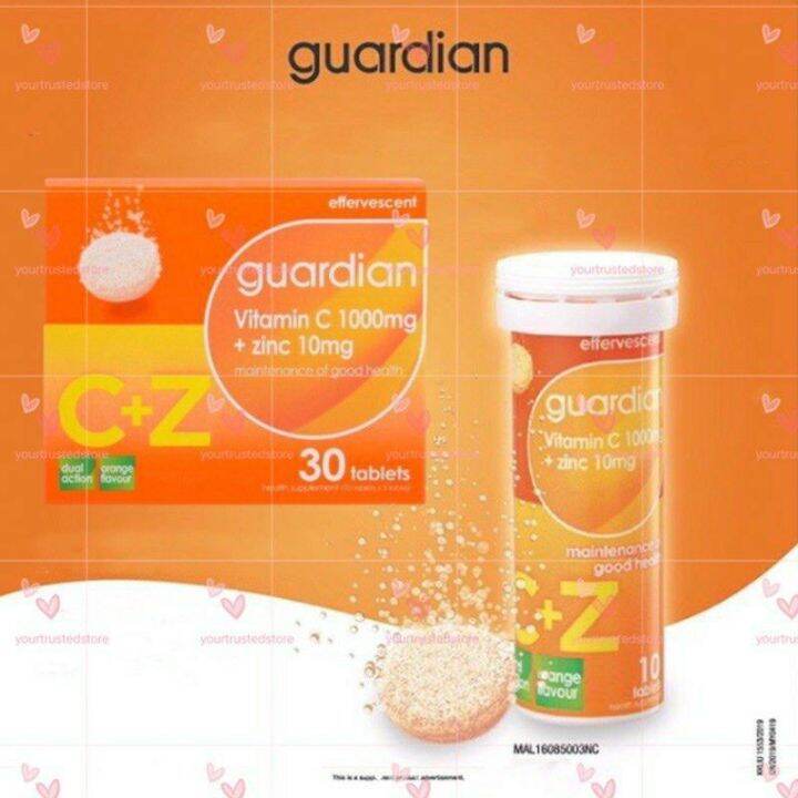 Guardian Effervescent Vitamin C 1000mg + Zinc 10mg | Lazada
