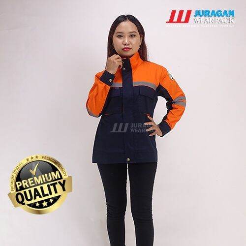 Wearpack Juragan - Spring Wearpack Orange Color Combination Navy Blue ...