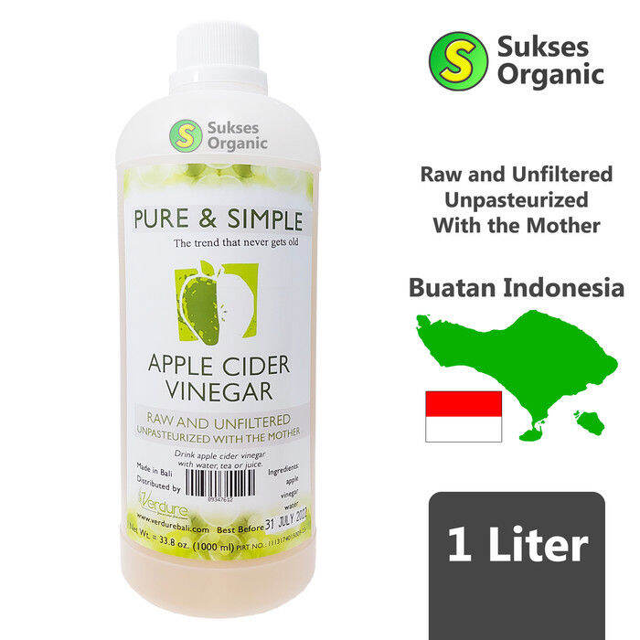 Apple Cider Vinegar / Cuka Apel | 1 Liter | Verdure | Lazada Indonesia