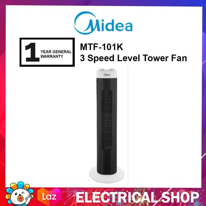 Midea MTF-101K 3 Speed Level Tower Fan MTF101K | Lazada