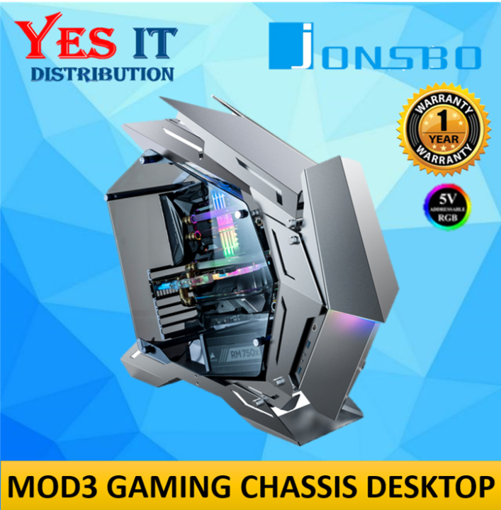 Jonsbo MOD3 PC ATX Gaming Chassis Desktop Casings (Gray) | Lazada