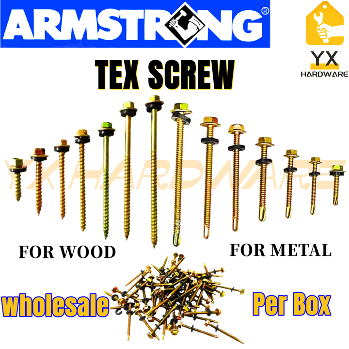 ARMSTRONG TEX SCREW FOR METAL/WOOD SOLD PER BOX SIZES: ( 25mm,35mm,45mm ...