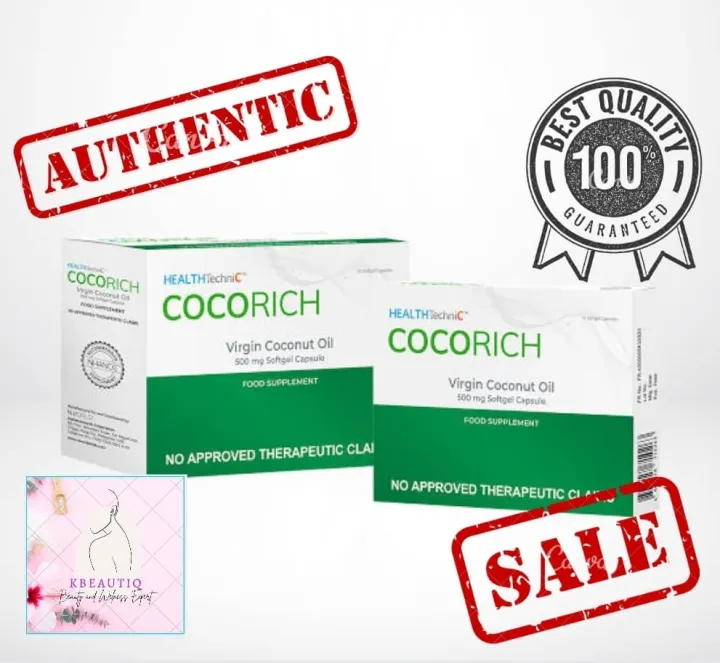 Cocorich VCO Virgin Coconut Oil in a Softgel 500MG 30's | Lazada PH