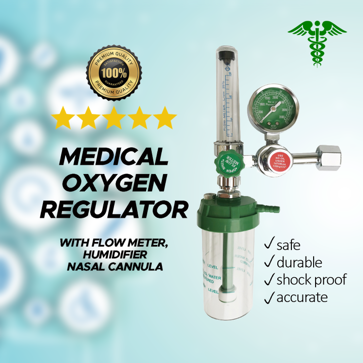 Medical Oxygen Regulator With Flowmeter, Humidifier and Nasal Cannula ...
