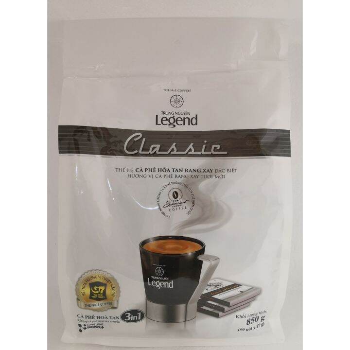 Vietnam coffee Trung Nguyen Legend Classic Instant Coffee (50 sachets x ...
