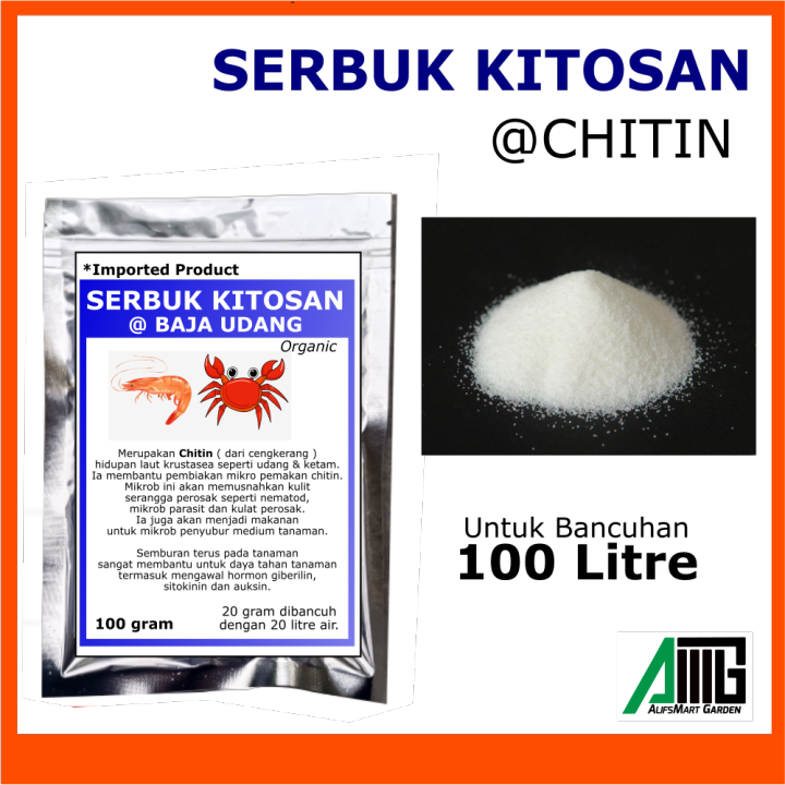 KITOSAN SERBUK Baja Udang Chitin Kitin Chitosan Plus | Lazada