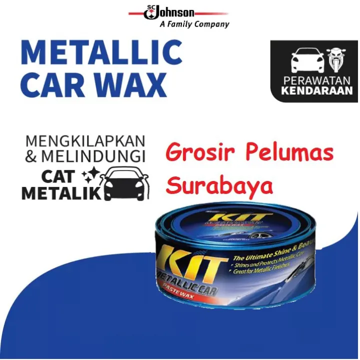 Kit biru metallic paste wax biru 225gr Premium Carnuba Wax poles polish ...
