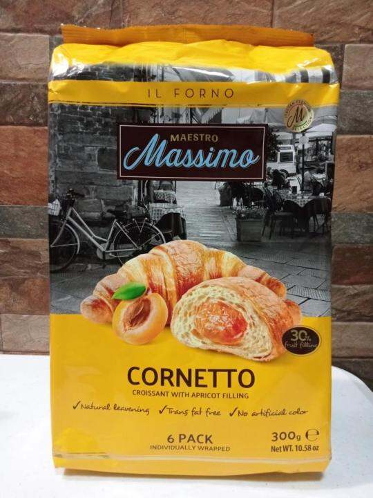 (ESO) MASSIMO CORNETTO CROISSANT WITH APRICOT FILLING 300G X 6 | Lazada PH
