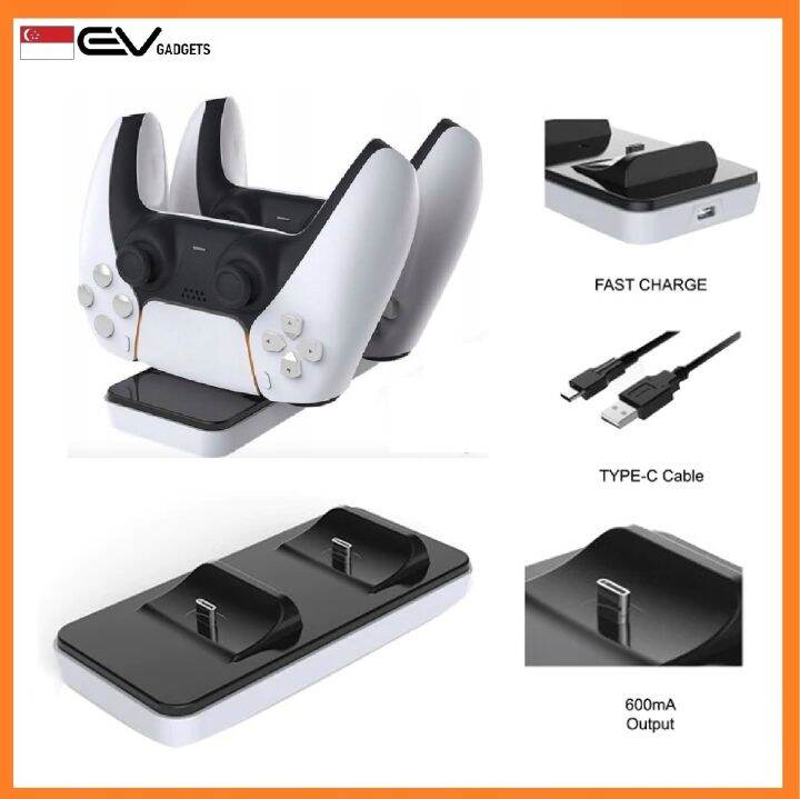 PS5 Dualsense Charging Dock (Charges 2 Controllers Simultaneously ...
