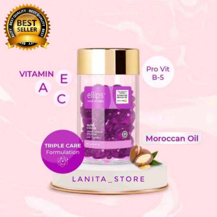 Original Ellips Vitamin Rambut Kemasan Botol Isi 50 Butir / Ellips Hair ...