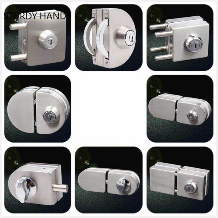 {Invincible Locksmith} 1 Set Double Open Glass Door Lock Stainless ...