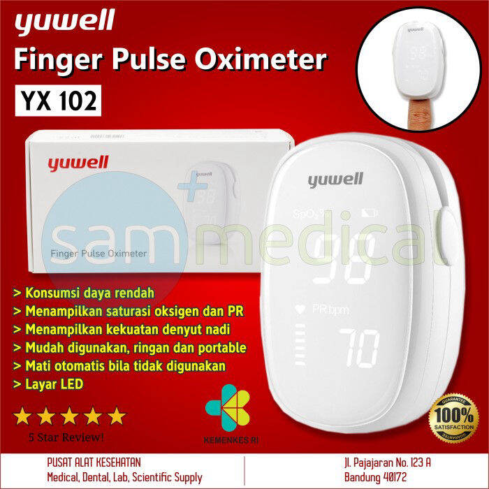 Yuwell Finger Pulse Oximeter atau Alat Saturasi Oksigen YX 102 | Lazada ...